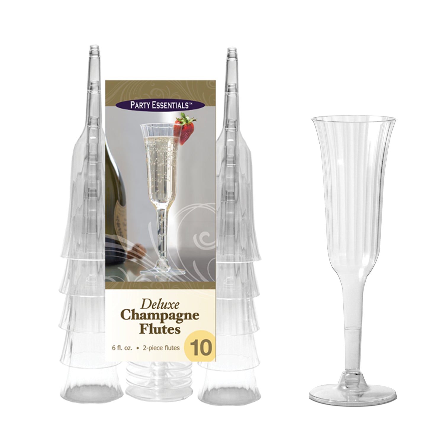 6 oz Deluxe Champ Flutes - (10ct.) – Johnnie Brocks