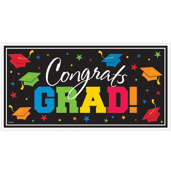 Large Horizontal Graduation Banner: Multicolor – Johnnie Brocks
