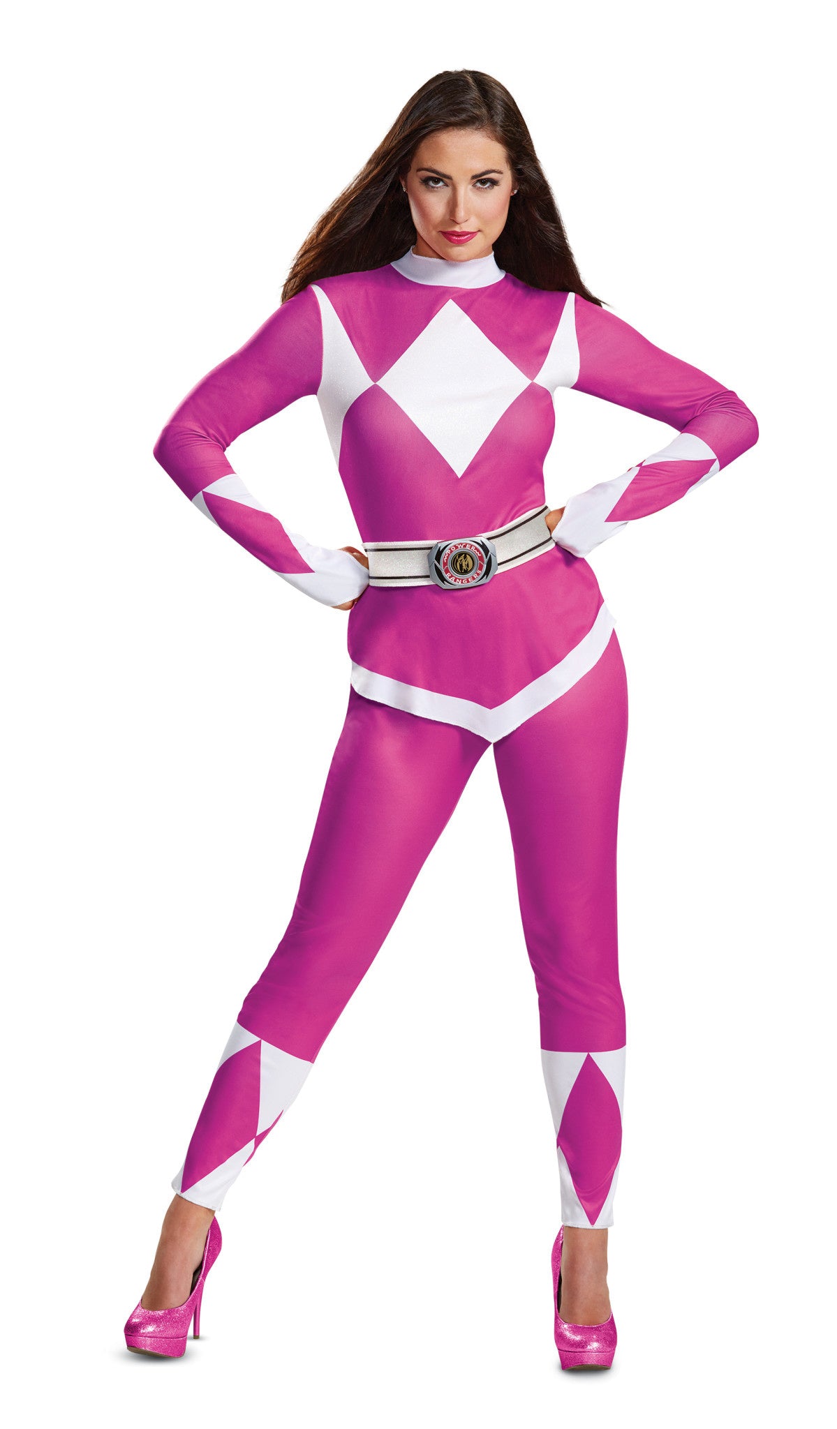 Women's Deluxe Pink Ranger Costume – Johnnie Brocks