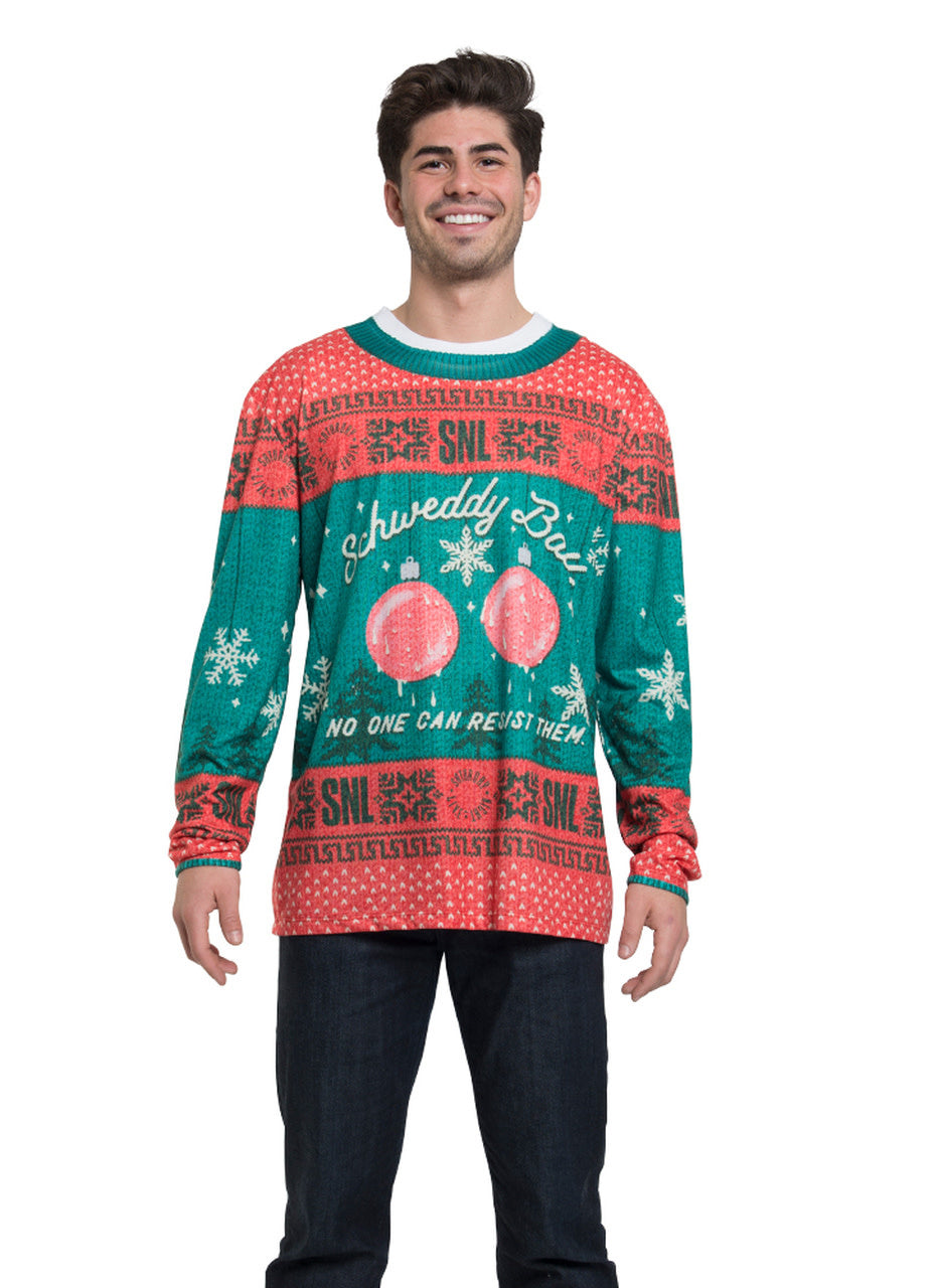 Ugly Christmas Sweater Tee: SNL Schweddy Balls – Johnnie Brocks